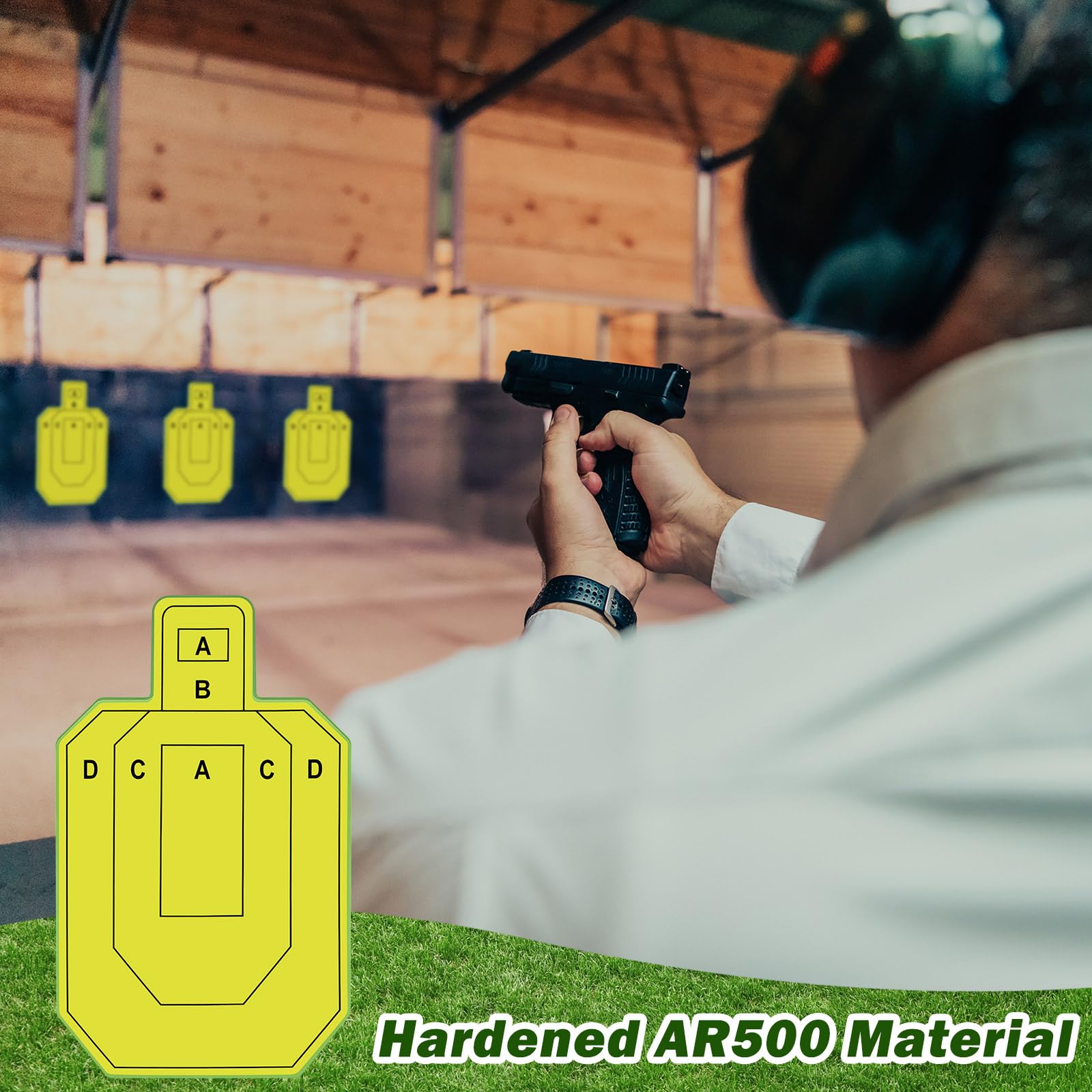 Ar500 Steel Target, 3/8" Thick Shooting Metal Target with, Gong ...