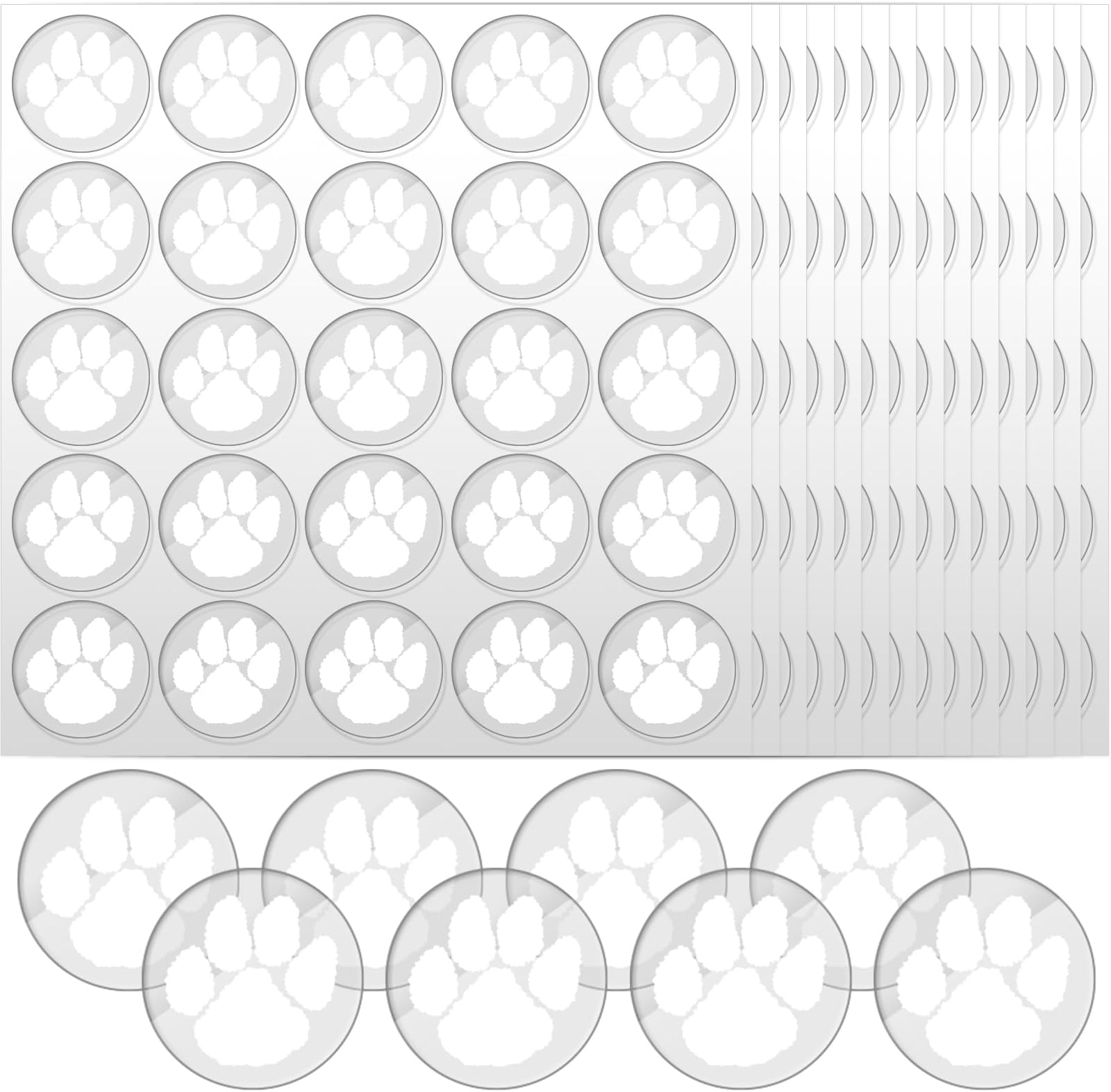 Amazon.com: JarThenaAMCS Dog Paw Helmet Stickers 200Pcs 1" Pet Paw Self ...