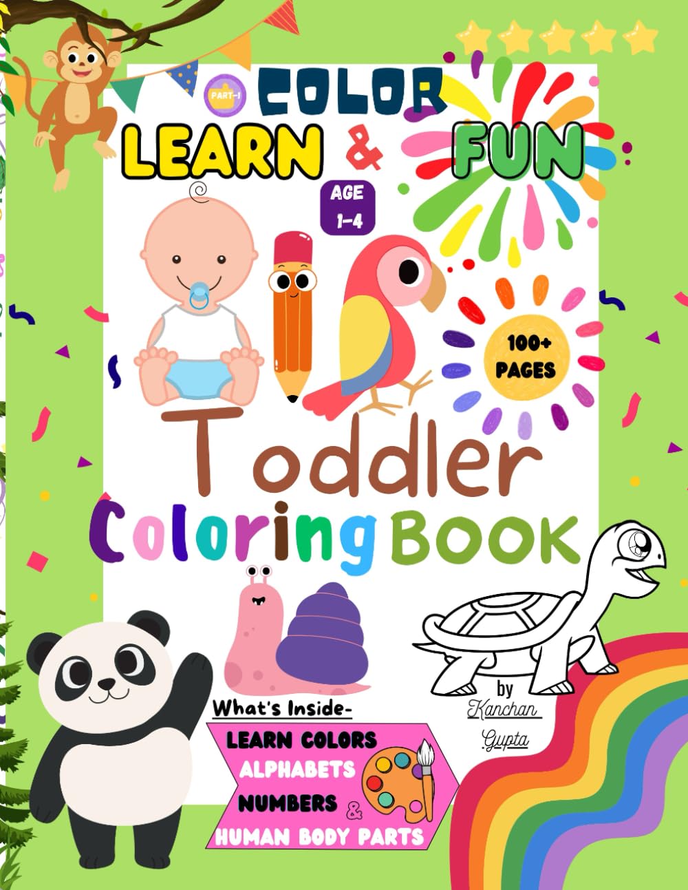 Buy Color, Learn & Fun Toddler Coloring Book : 100+ Learn Colors ...