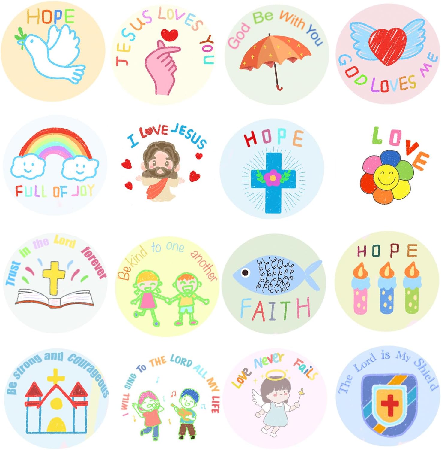 Amazon.com: Religious Stickers for Kids Christian Sticker Easter Bible ...