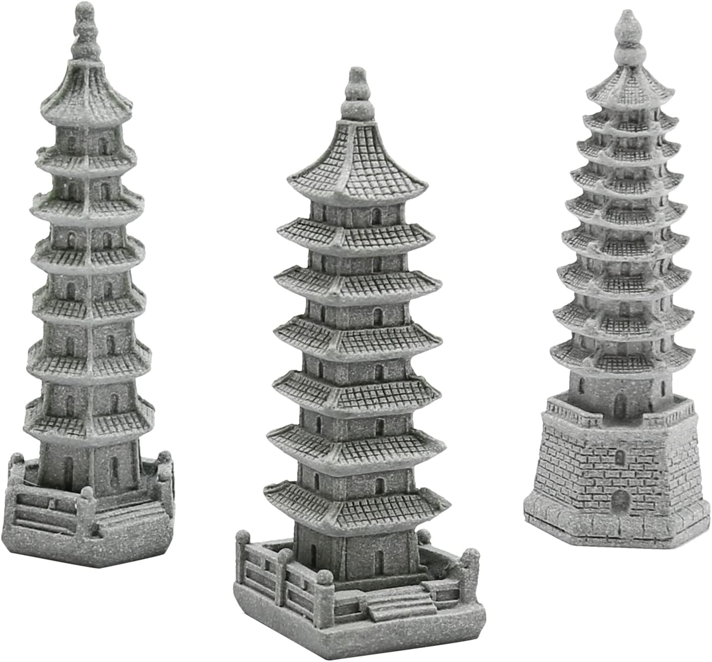 Amazon.com: Saihisday 3PCS Mini Pagoda Sandstone Sculpture, Chinese Zen ...