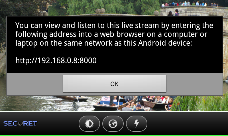 SECuRET LiveStream DEMO (Camera/WiFi):Amazon.com:Appstore for Android