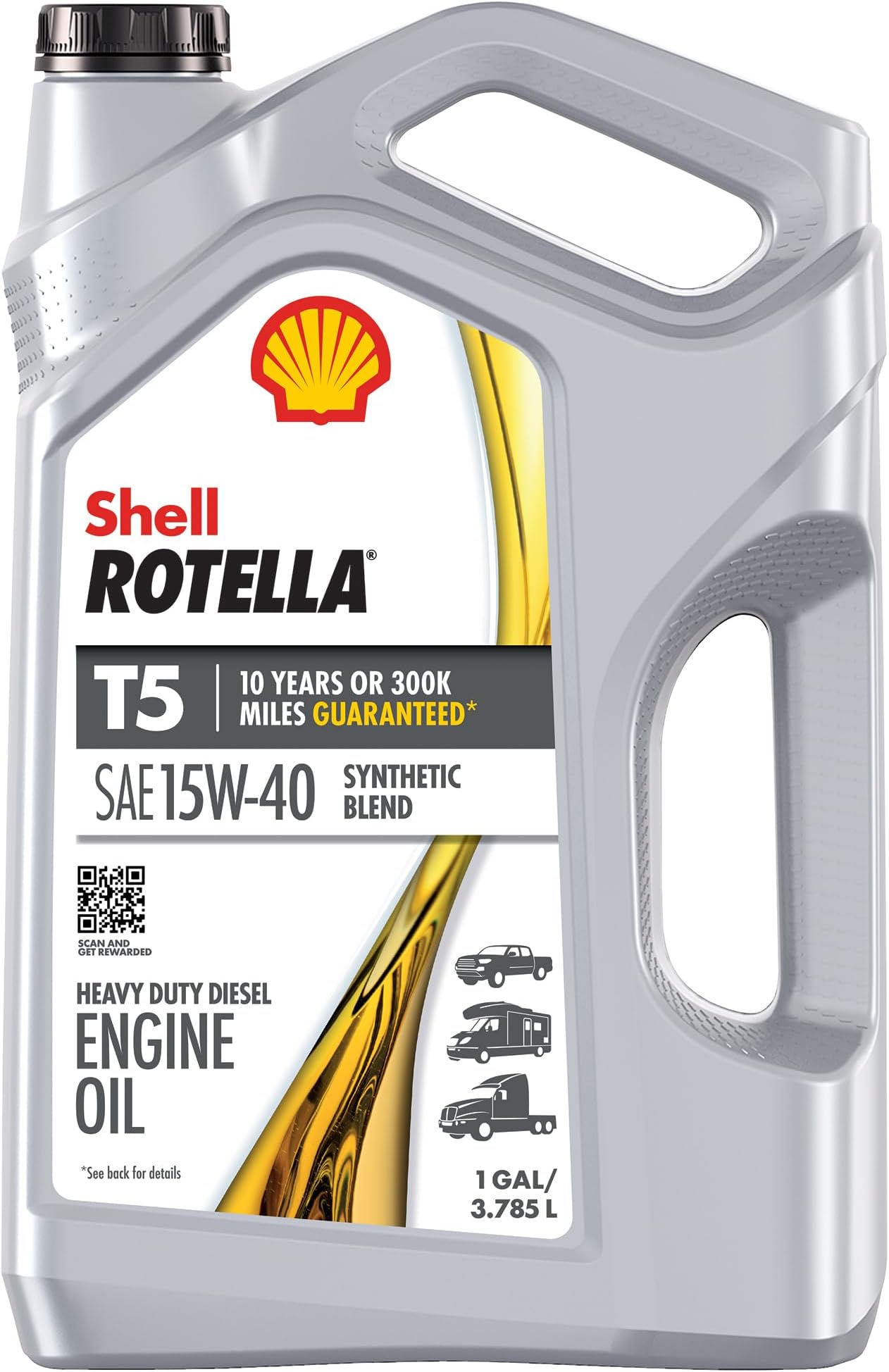 Shell Rotella T5 Mezcla sintética 15W-40 Aceite de motor diesel, 1 ...