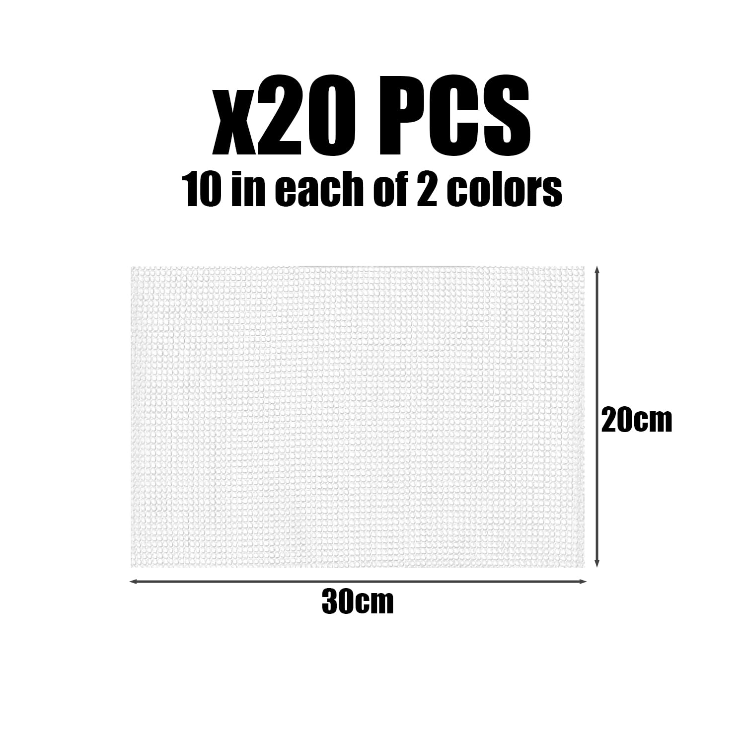 VBRHFRIF 20 Pieces Of Rectangular Flower Pot Bottom Hole Mesh Pads ...