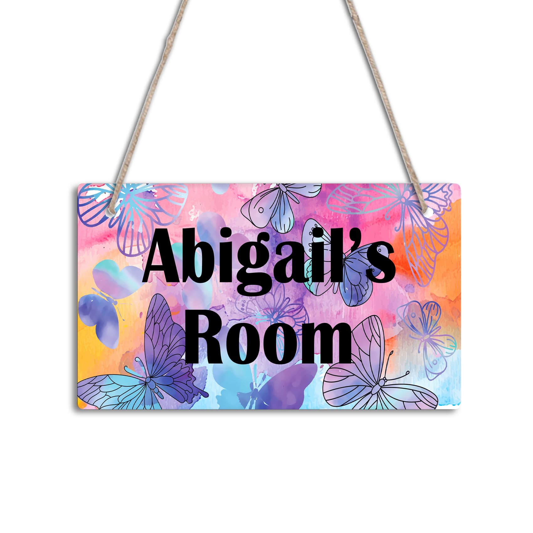 Amazon.com: Personalized Girl Butterfly Bedroom Sign Customized Name's ...