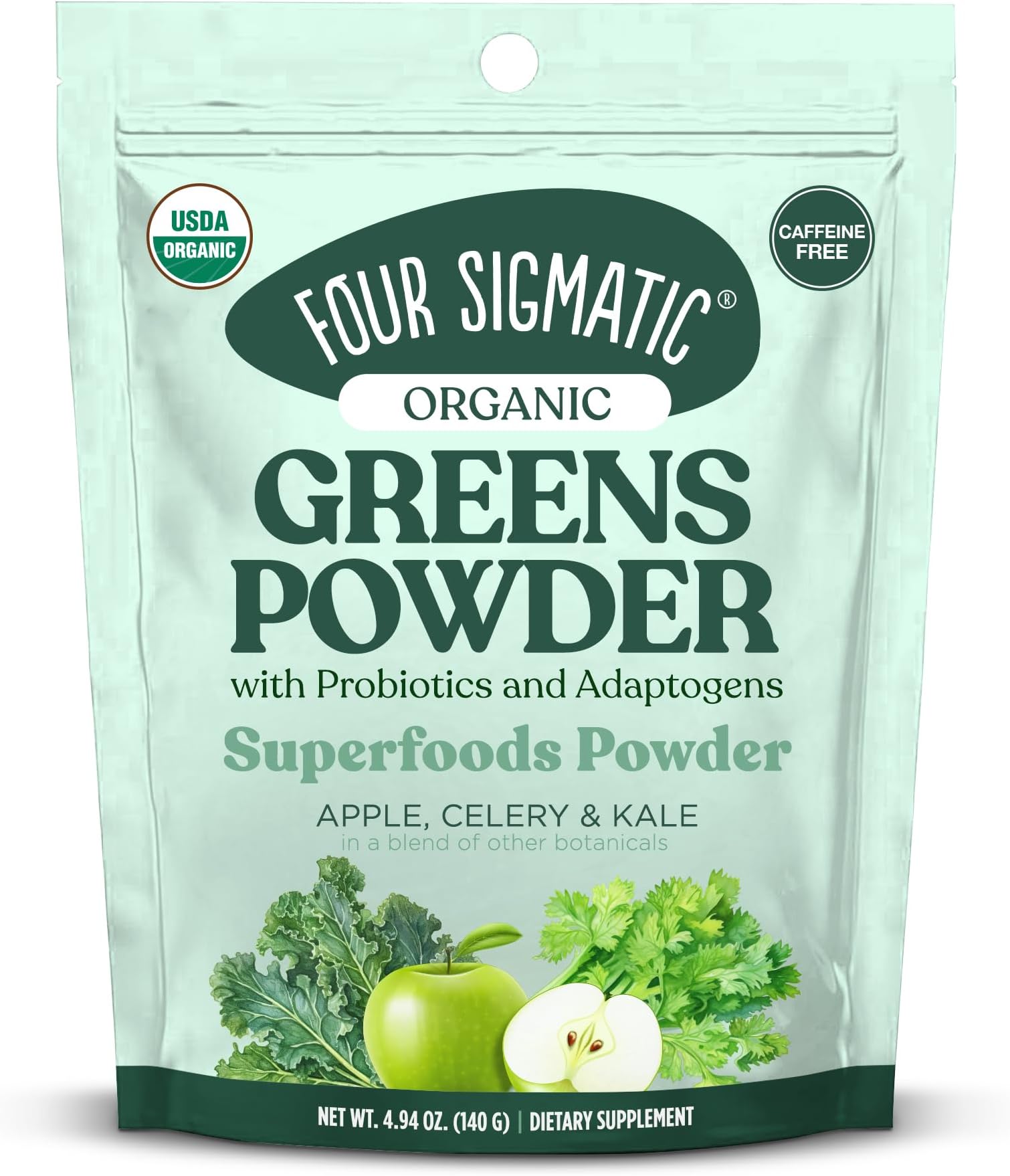 Amazon.com: Four Sigmatic Organic Greens Powder | Greens Superfood ...