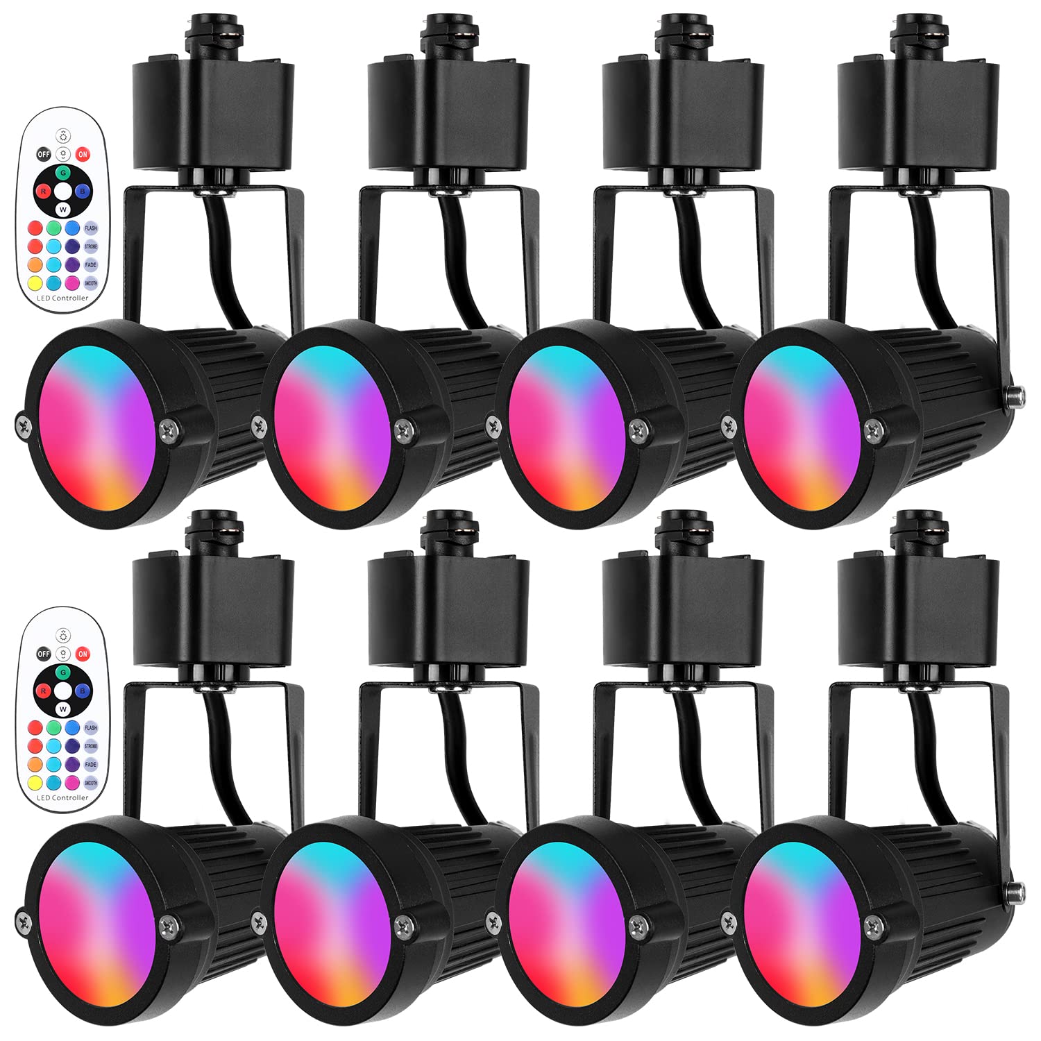 EAGLOD 12W RGB Track Lighting Heads H Type,RGBW Track Light Heads fWith ...
