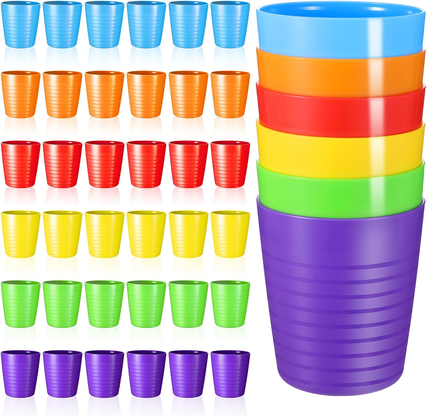 Amazon.com | YBEATY 36PCS Plastic Cups 8 oz Drinking Cups Water ...