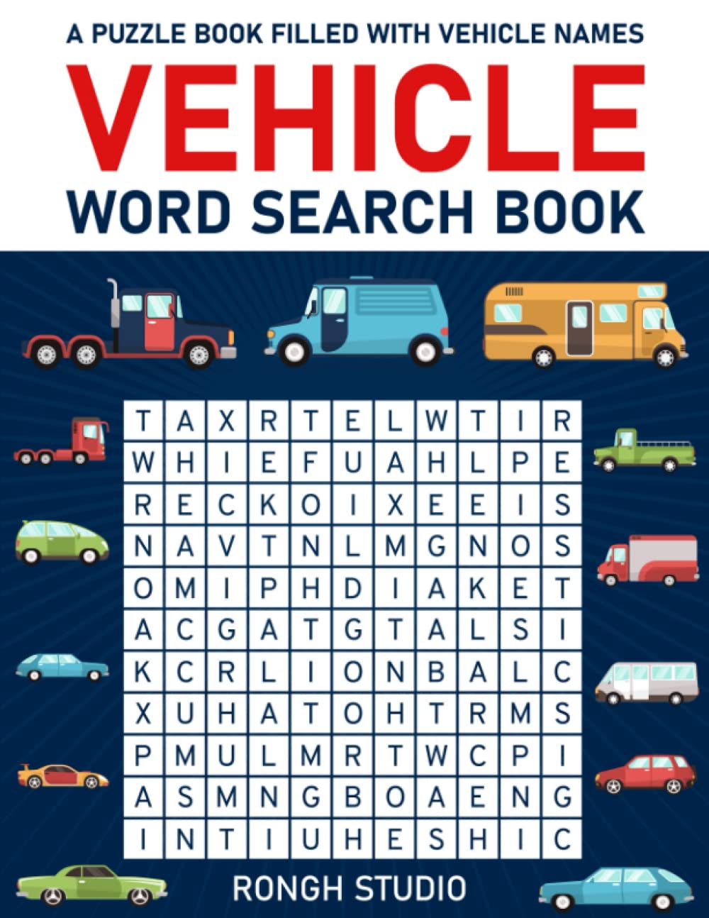Vehicle Word Search Book: A Puzzle Book Filled with Vehicle Names All ...