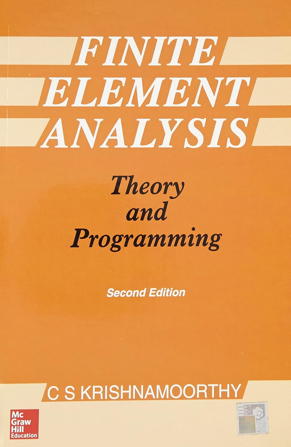 Finite Element Analysis: Theory and Programming: C. S. Krishnamoorthy ...