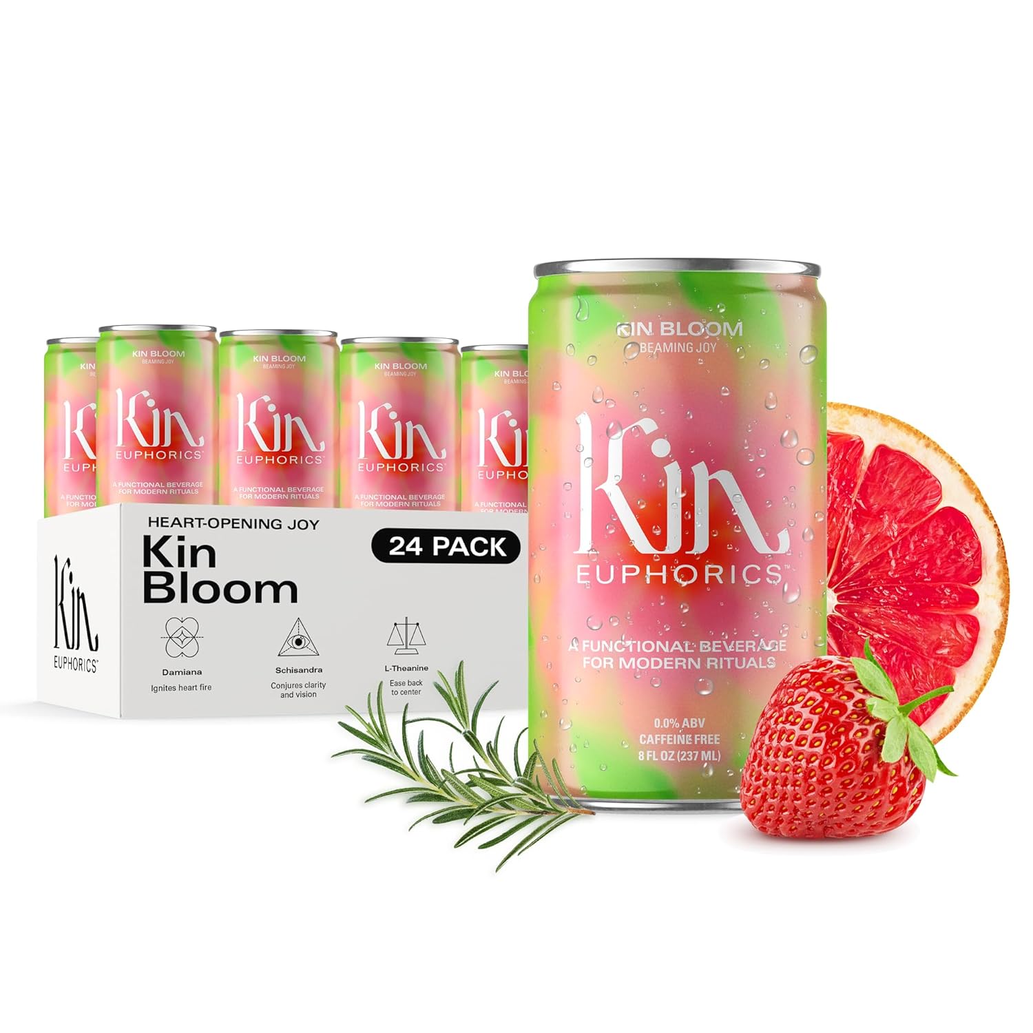 Amazon.com : Kin Euphorics Kin Bloom Non-Alcoholic Functional Beverage ...