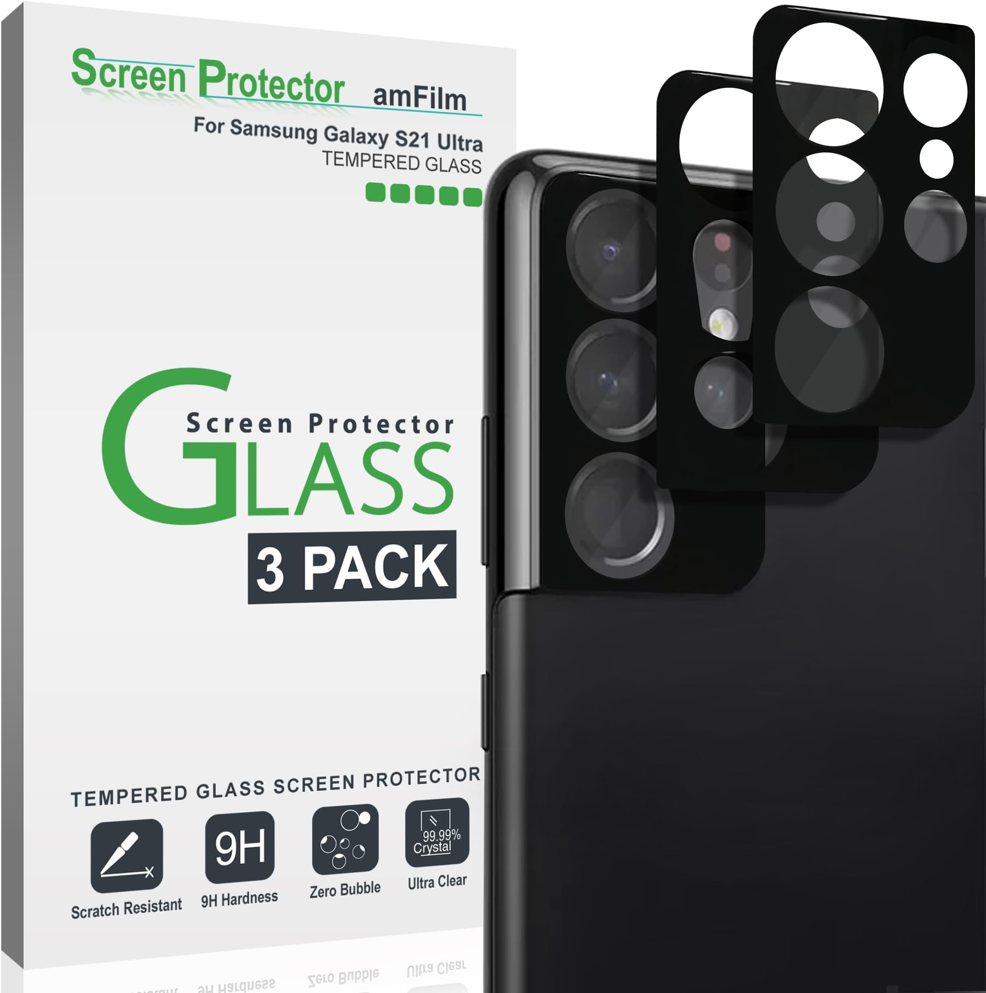 Amazon.com: amFilm (3 Pack) Camera Screen Protector for Samsung Galaxy ...