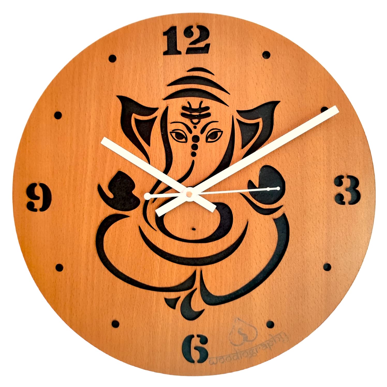Buy woodiography Wooden Wall Clock Hand Crafted for Home Decoration ...