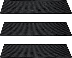 Amazon.com: FUNSUEI 3 PCS 8 x 24 Inch Rubber Bar Mats, Non-Slip Rubber ...