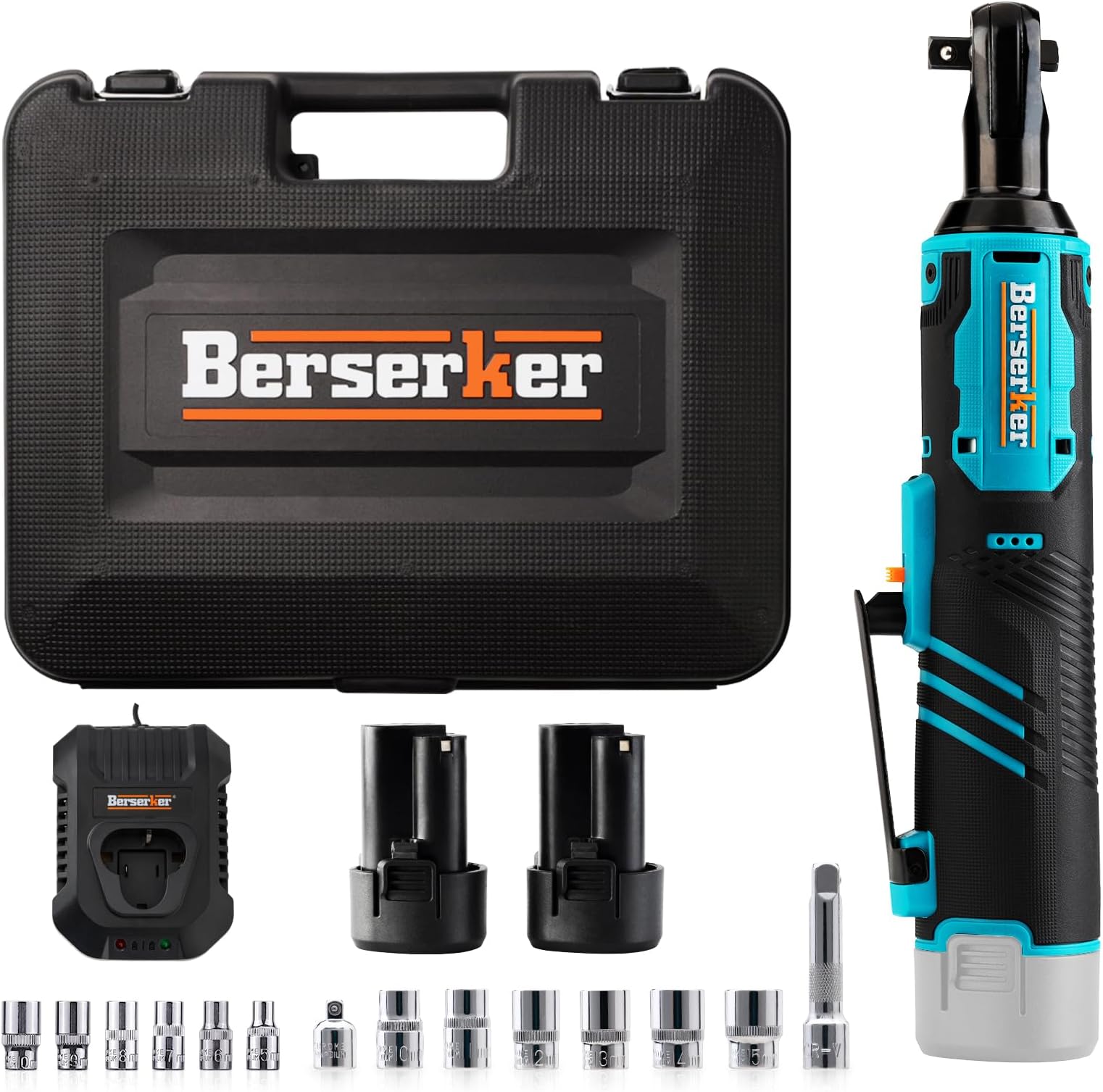 Amazon.com: VEVOR 3/8" Cordless Electric Ratchet Wrench Set, 12V 33 Ft ...