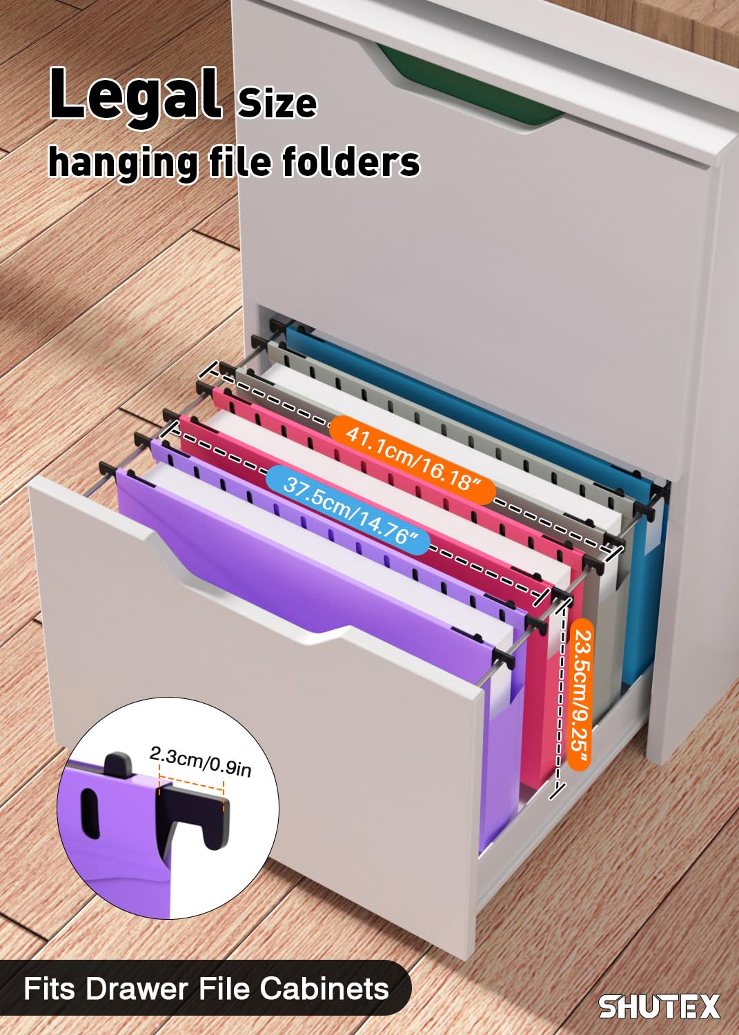 Snapklik.com : Extra Capacity Legal Size Hanging File Folders,12 Pack ...