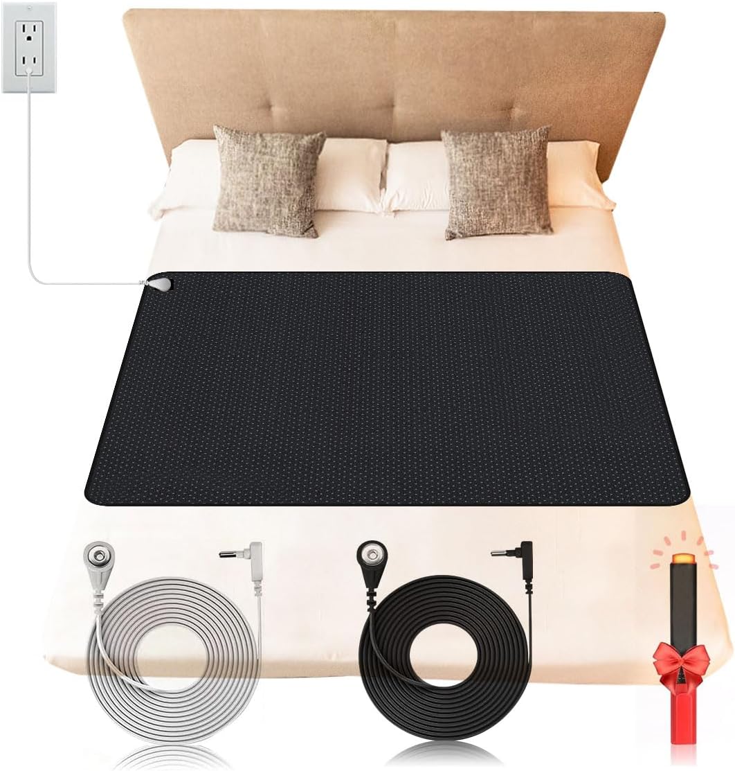 Amazon.com: Grounding Mat with 2 Grounding Cords for Improving Sleep ...