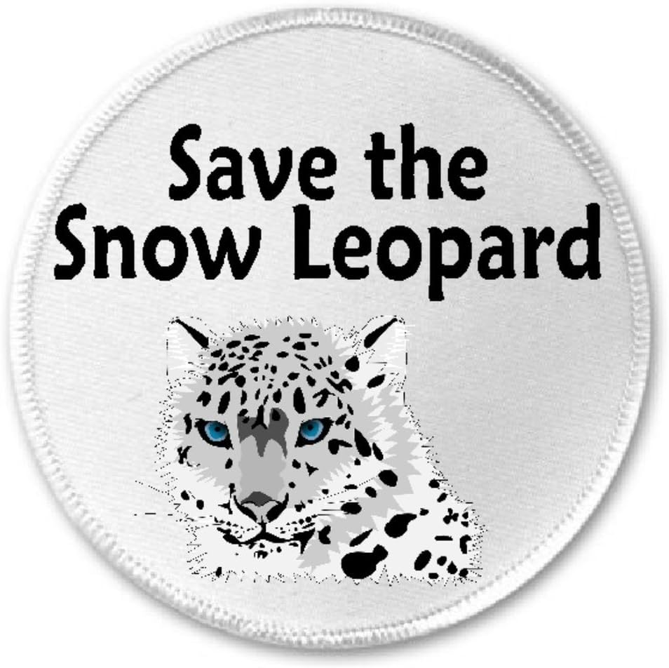 Amazon.com: Save The Snow Leopard - 3" Sew/Iron On Patch Endangered ...