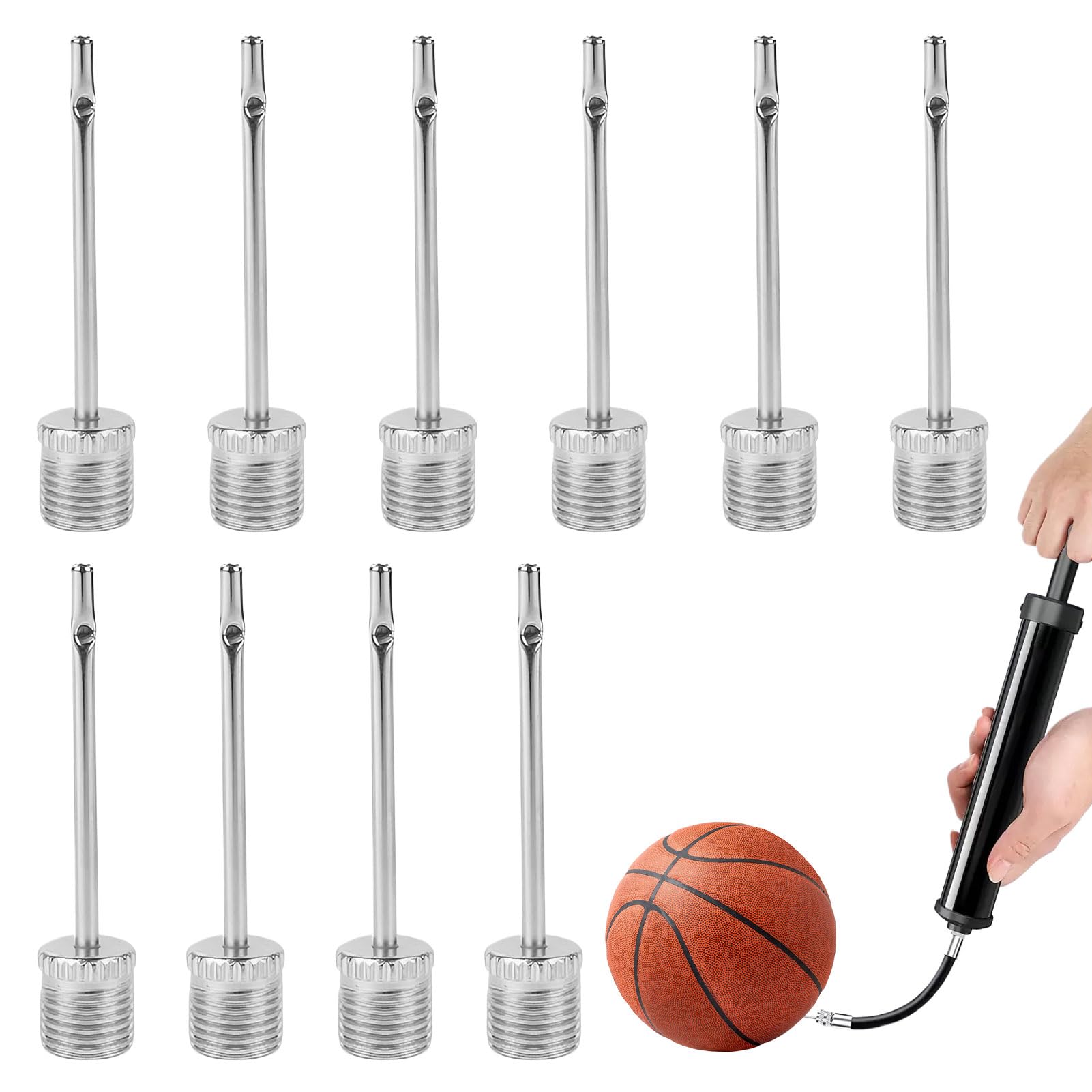 Football Pump Needle,10 PCS Ball Pump Needles with Enlarge Base ...