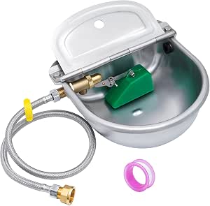 MUYIRTED Automatic Drinking Bowl Made of Cast Stainless Steel, Horse ...