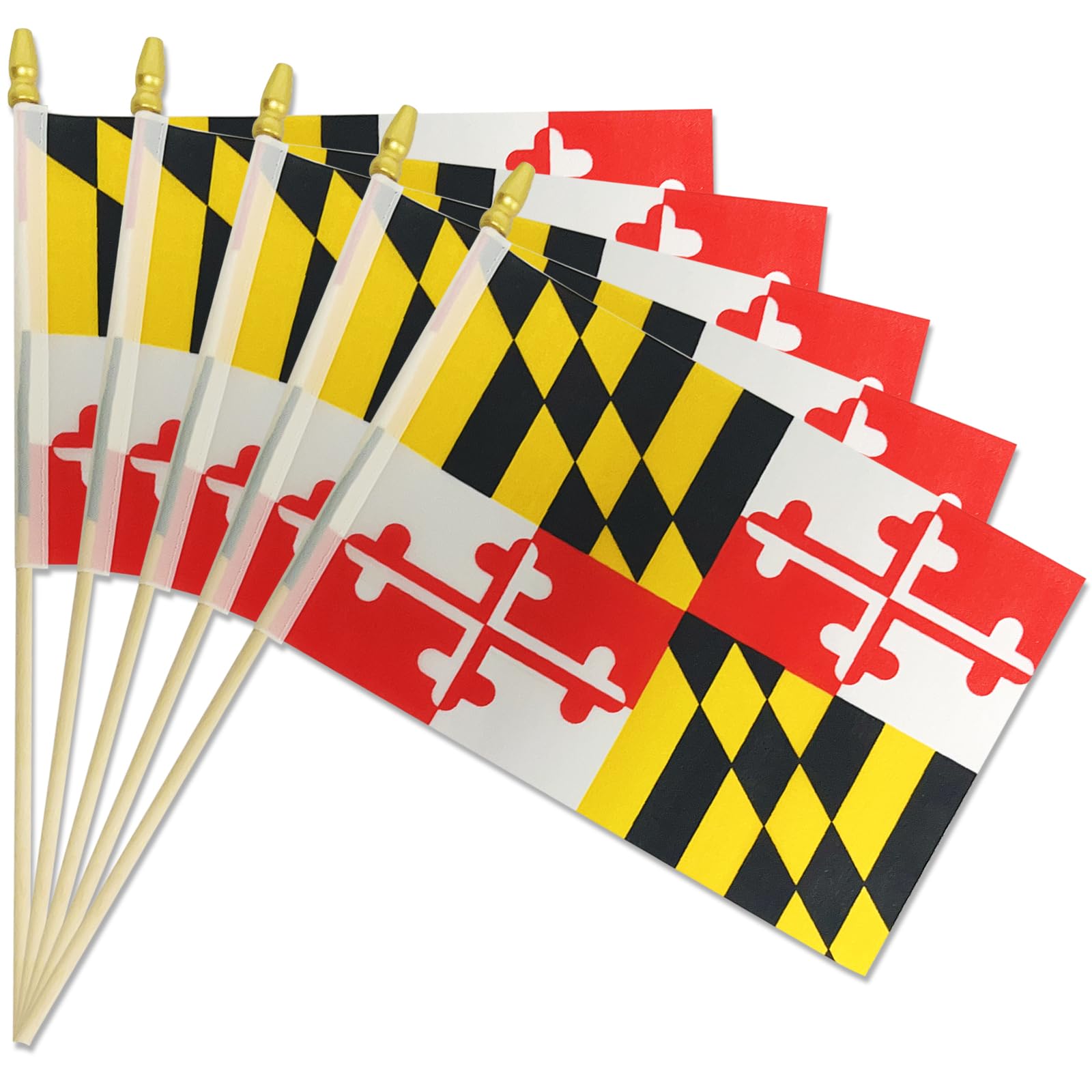 Amazon.com : Pack of 20, Handheld Maryland Flags 5x8 Inch - Small State ...
