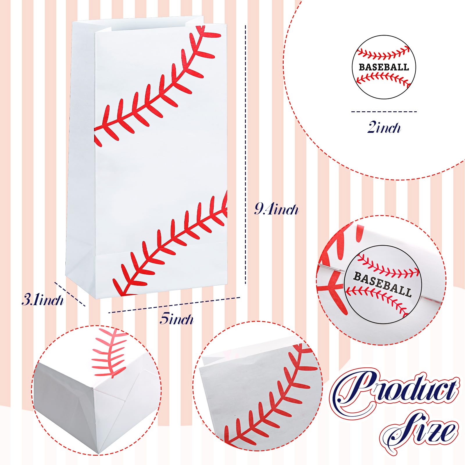 Baseball Birthday Printable Treat Bags Baseball Treat Bags Sold On