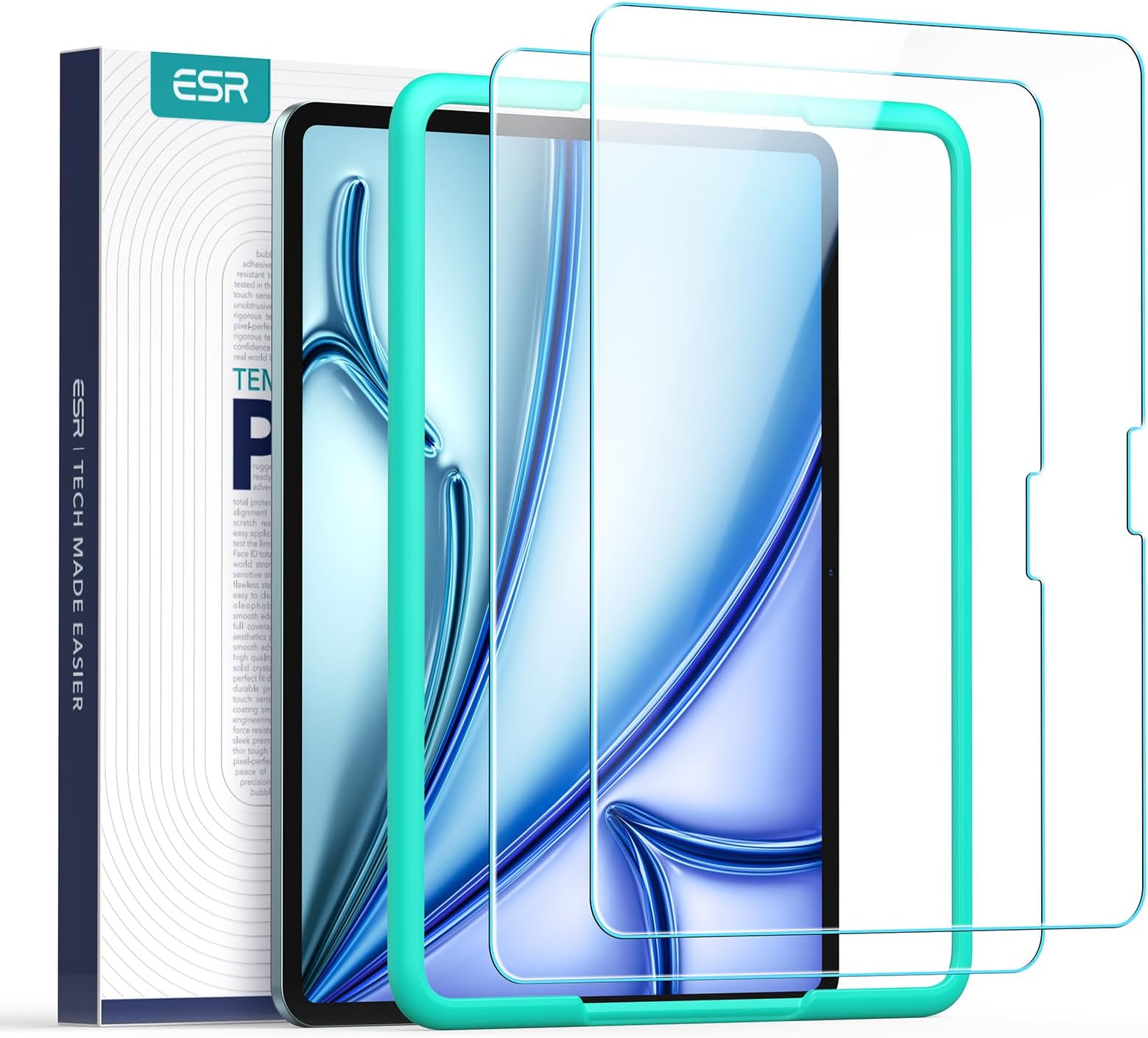 ESR 2 Pack Screen Protector for iPad Air 11 Inch M3/M2 (7th/6th ...