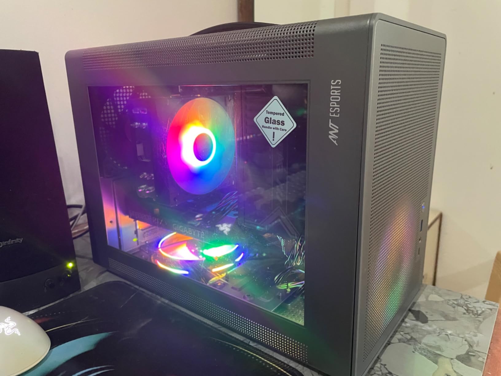 Amazon.in: Buy Ant Esports Box C Air Mini-Tower (MFF) Computer Case ...