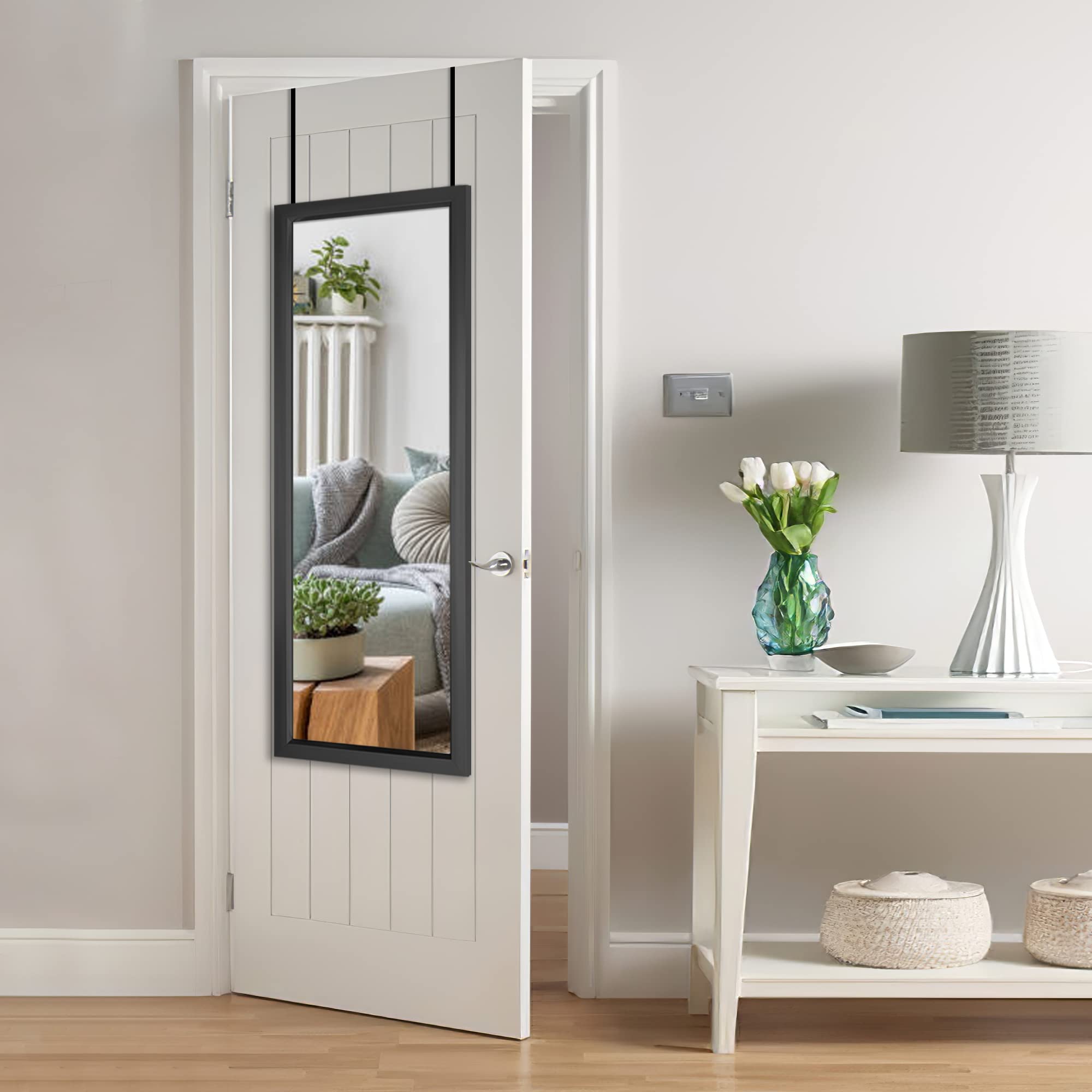 Amazon.com: NeuType 51"x18" Wall Mounted Full Length Body Mirror, Black ...