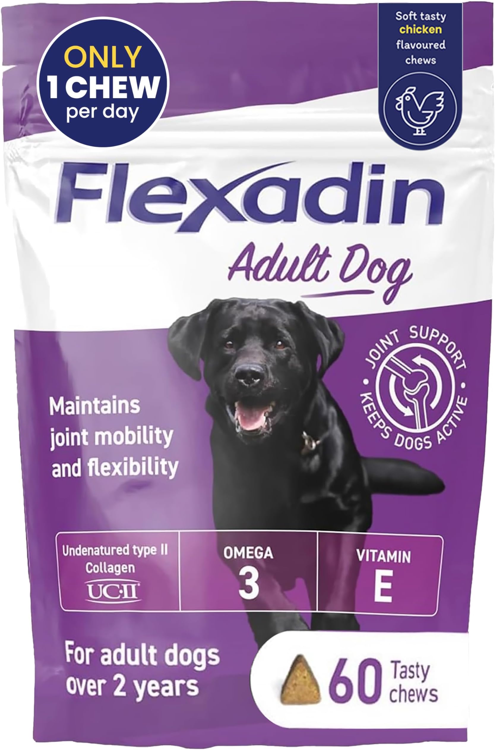 Flexadin Adult Dog Joint Supplement containing UC-II | Designed to aid ...