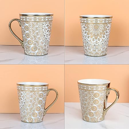 Buy The Earth Store 'Grey Fizz' Coffee Mug Set of 4 Ceramic Mugs to ...