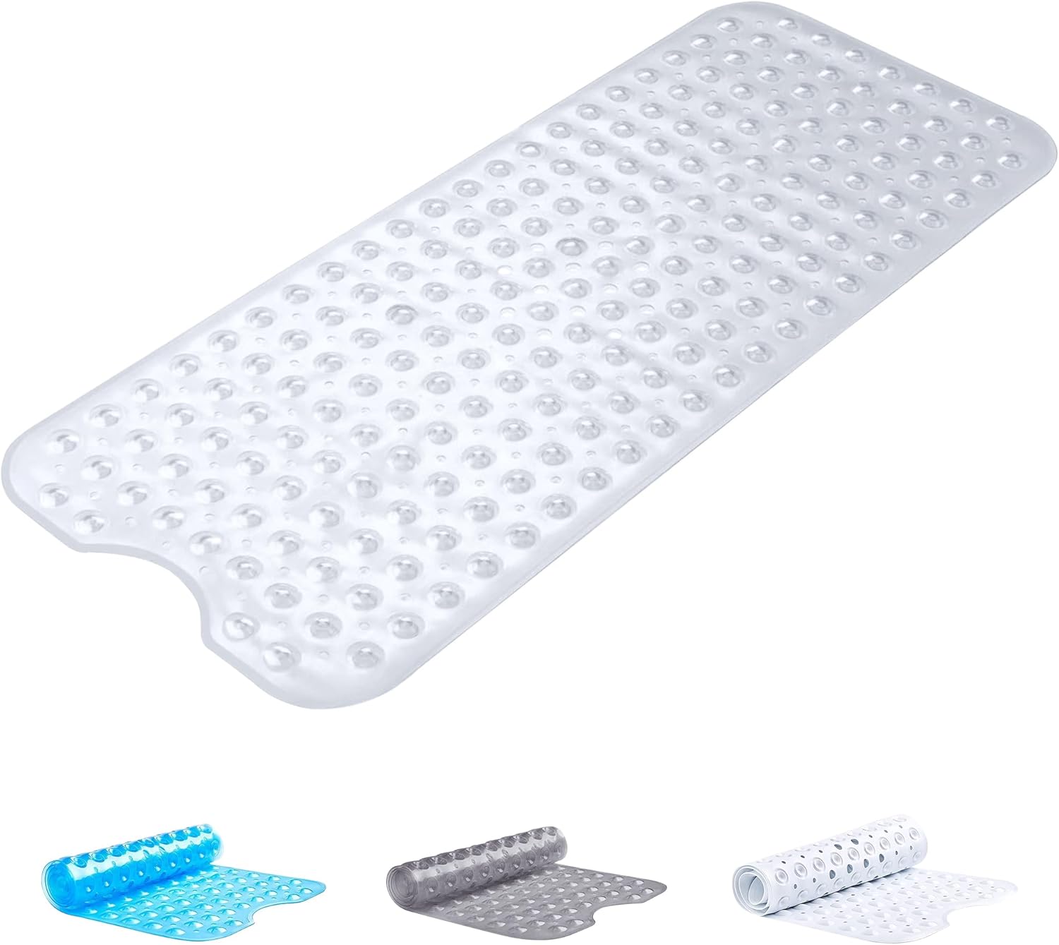 Oxford Homeware Shower Bath Mat Non Slip Anti Mould - Clear 70x38 cm ...