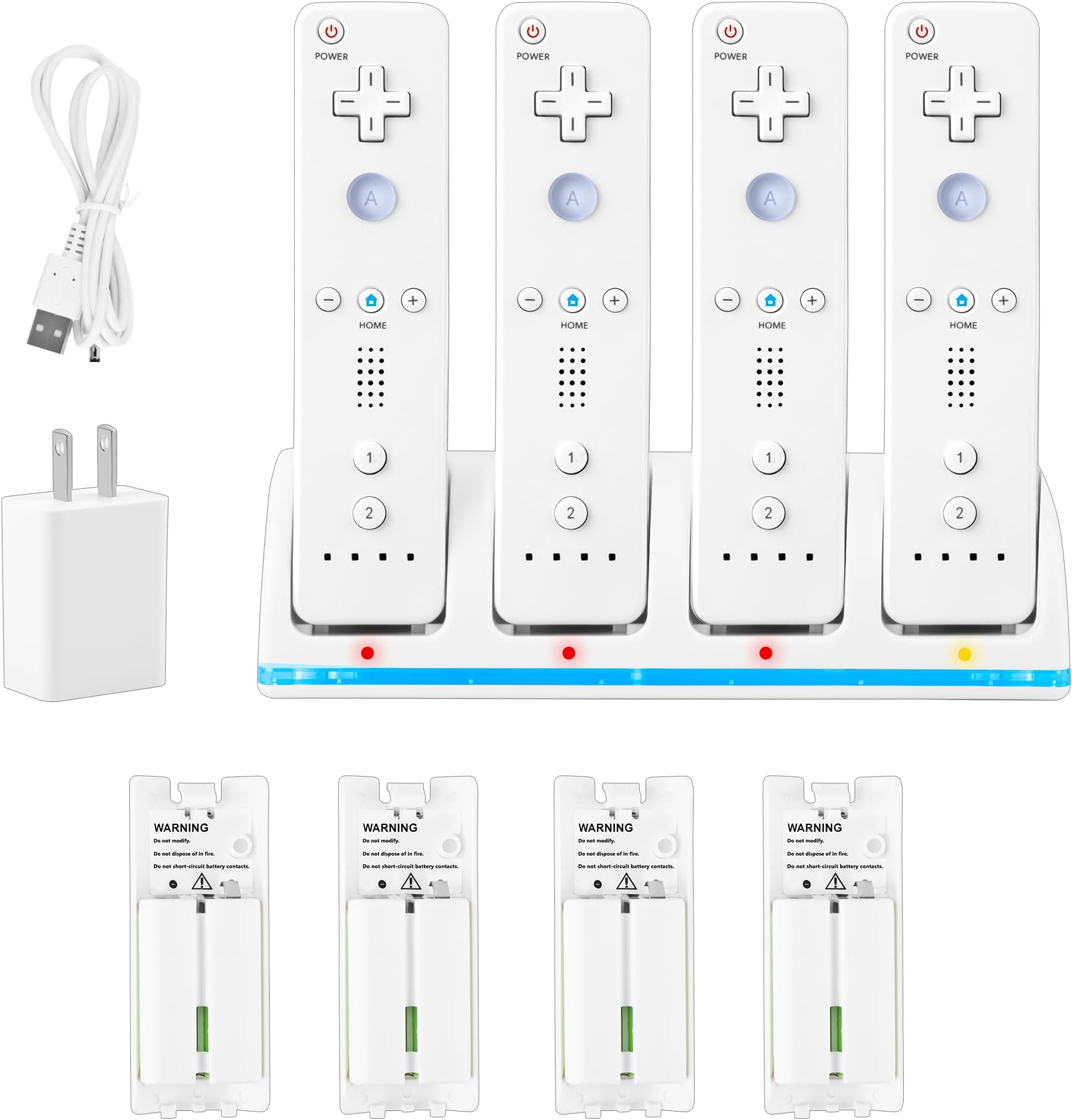 Amazon.com: OSTENT 3600mAh Rechargeable Battery Pack Charging Cable for ...