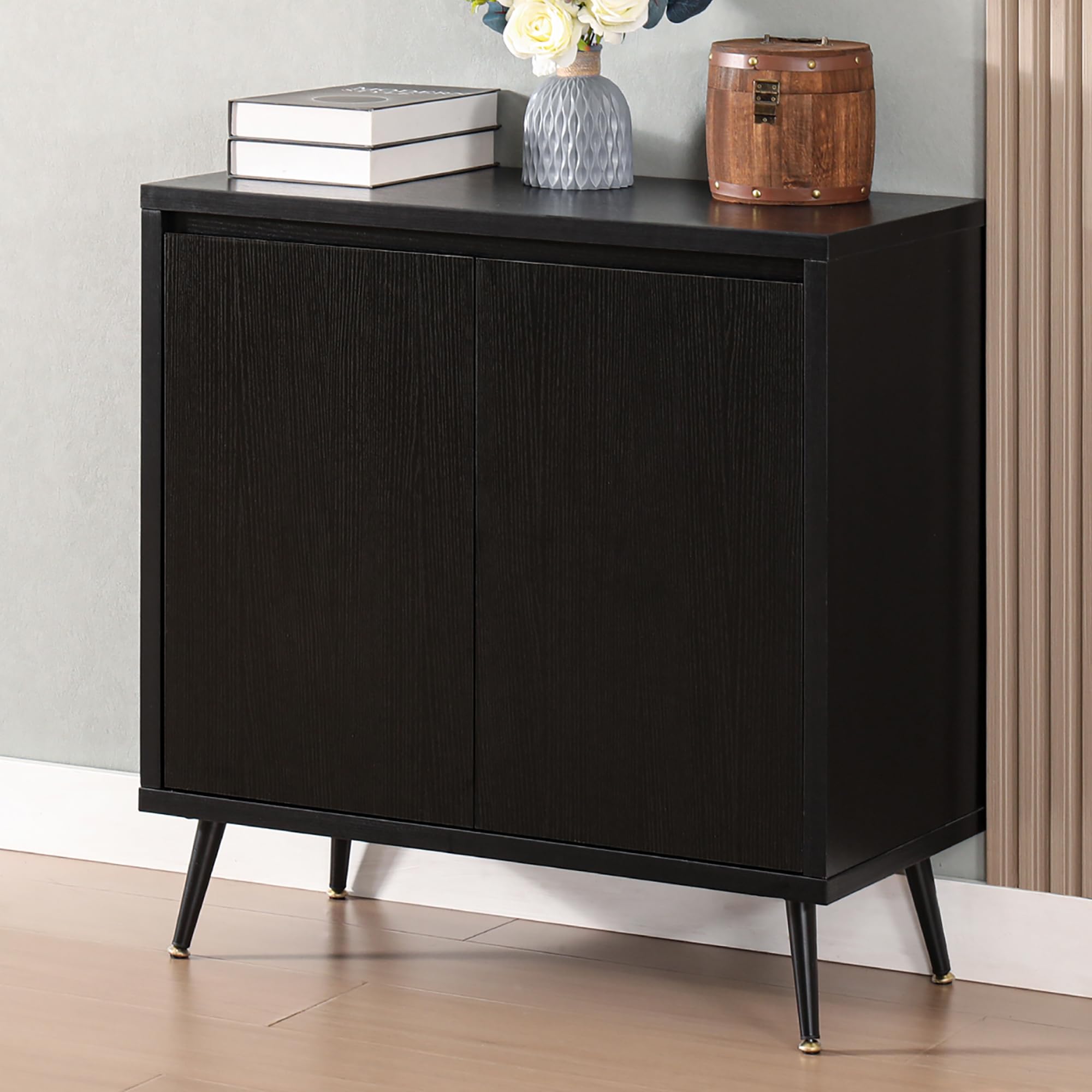 Amazon.com: FUSUNBAO Sideboard Cabinet, 2-Door Decorative Storage ...