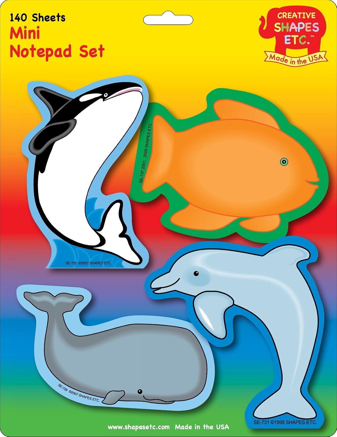 SHAPES ETC. Ocean Mini Notepad Set: 0098497079753: Amazon.com: Office ...
