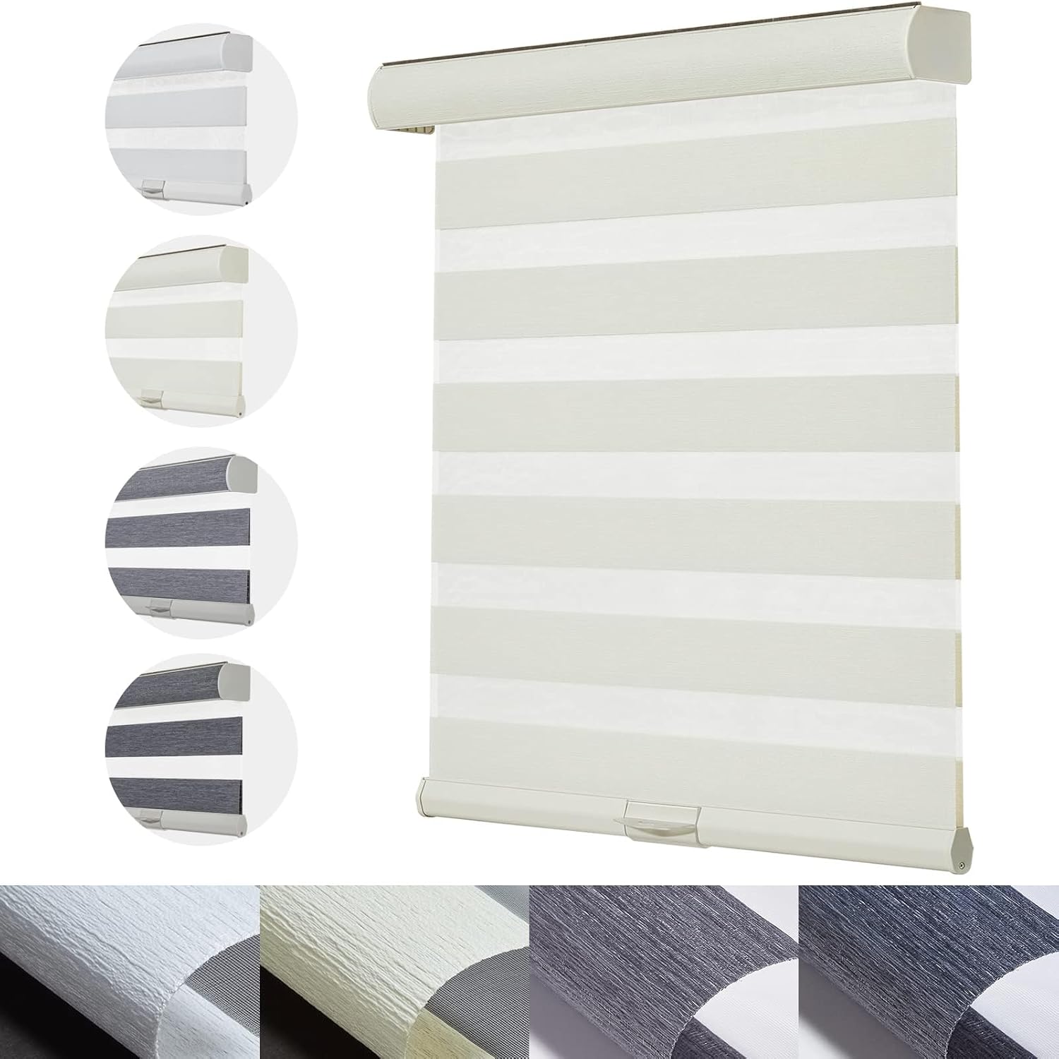 Amazon.com: Persilux Cordless Zebra Blinds for Windows with Jacquard ...