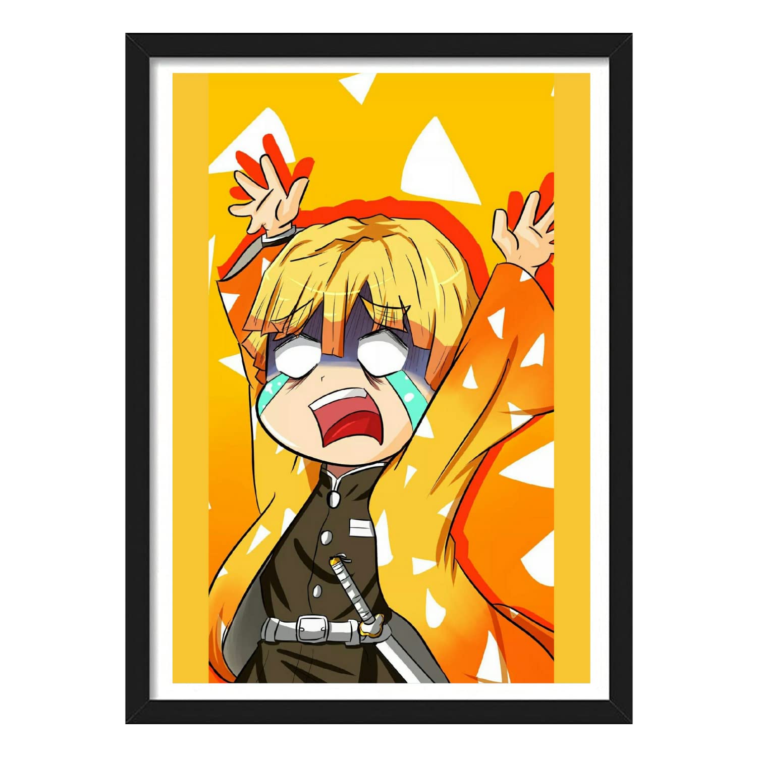 YourCanvas | Zenitsu Agatsuma Funny | Demon Slayer Framed Poster ...