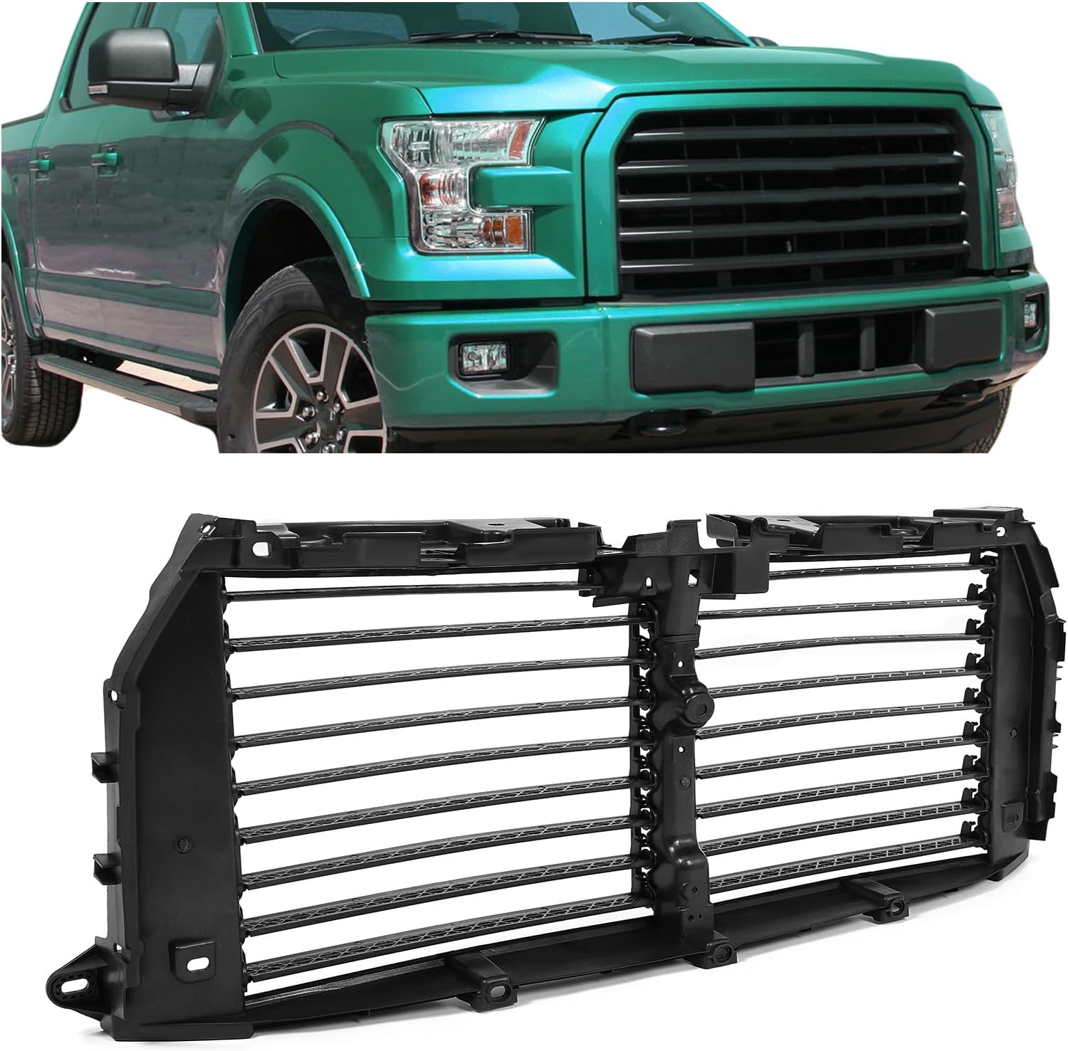 Amazon.com: A-Premium Front Upper Radiator Grille Air Shutter ...