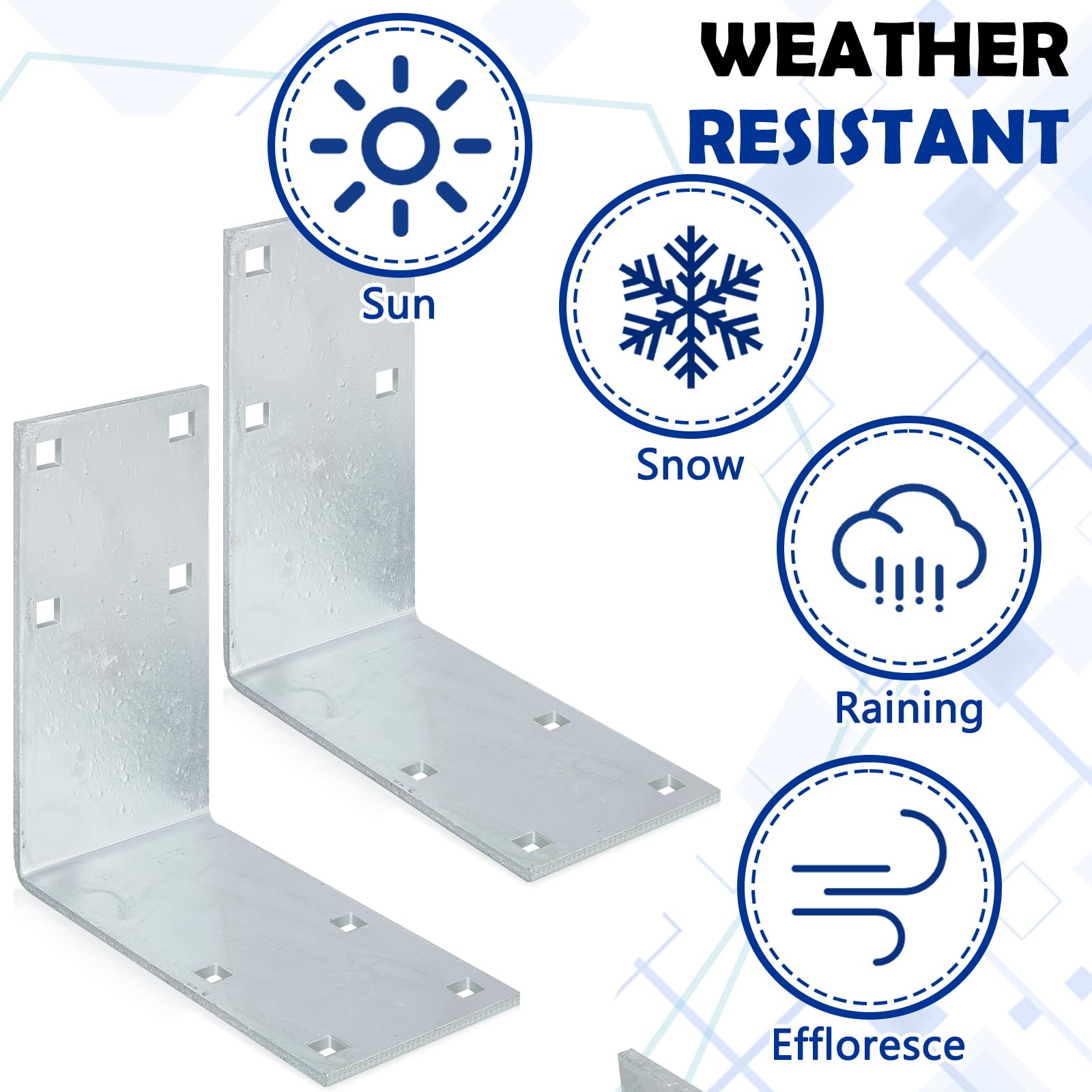 Snapklik.com : Yaocom 2 Pcs 10.25 X 10.25 X 5 Inch Galvanized Outside ...