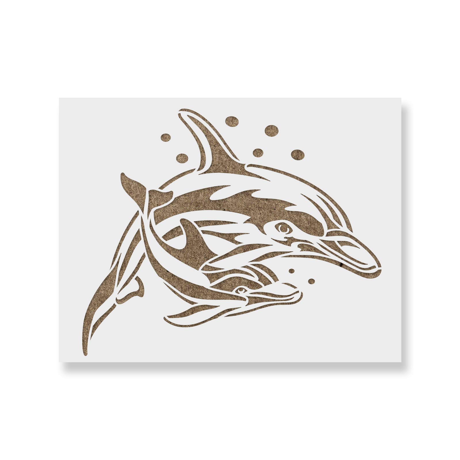 Amazon.com: Dolphins Stencil - Reusable Stencil, Ocean Stencil, Sea ...