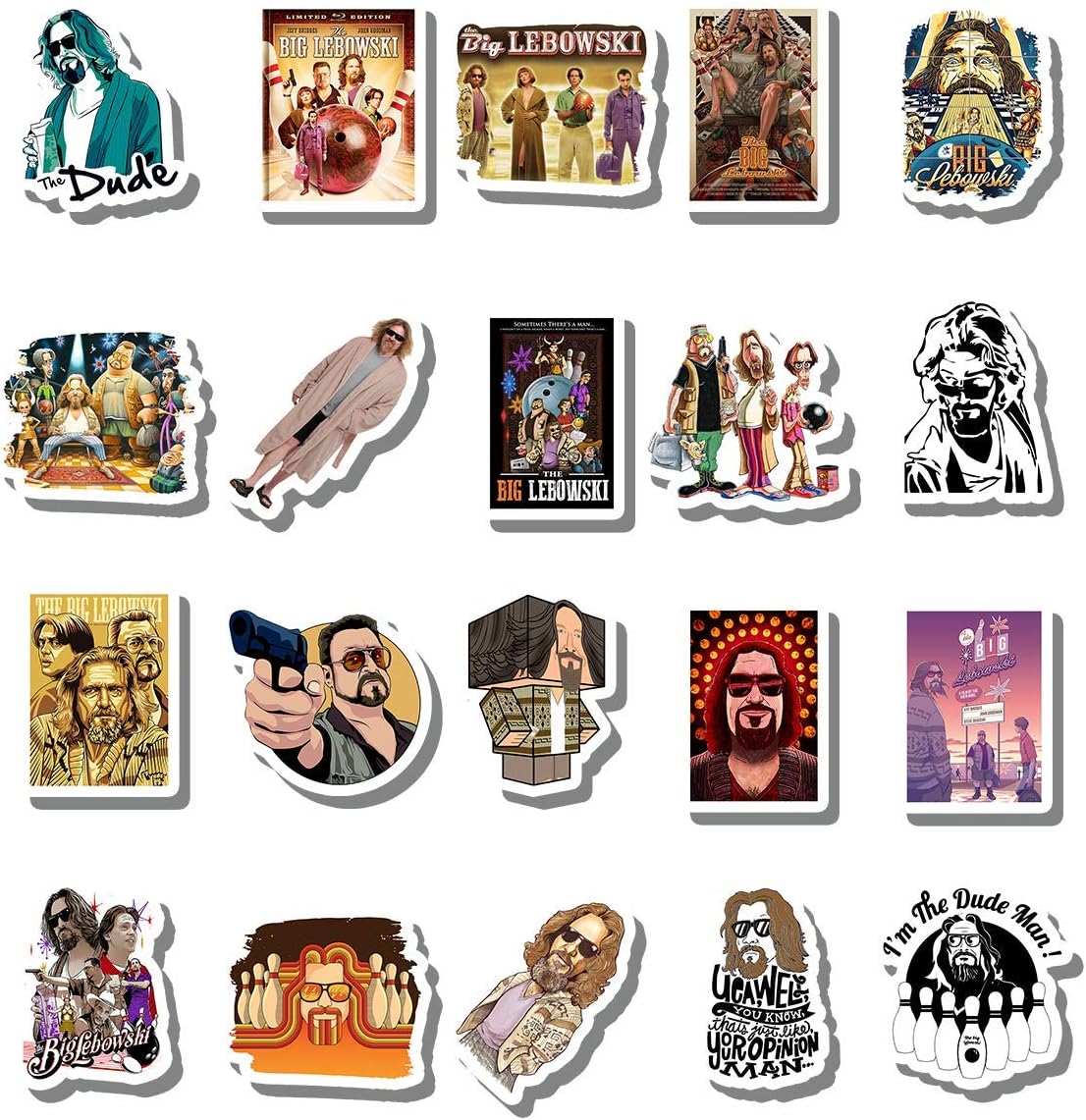 Amazon.com: 20 PCS Stickers Pack The Aesthetic Big Vinyl Lebowski ...