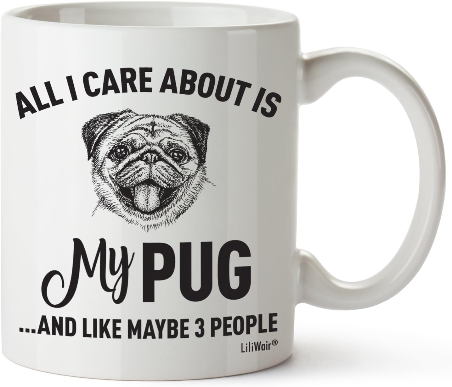 Amazon.com: Artisan Owl Best Pug Dad Ever - 15 oz Deluxe Large Double ...