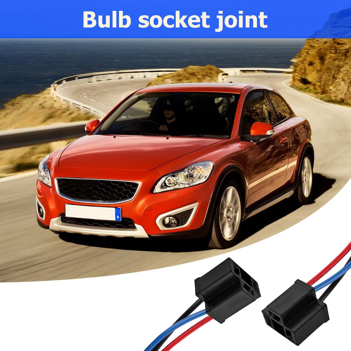 Snapklik.com : Headlight Wire Socket Connector, 2 Pcs H4 Male/Female ...