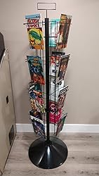 Amazon.com: Displays2go 59" Tall Metal Wire Rotating Magazine Rack with ...