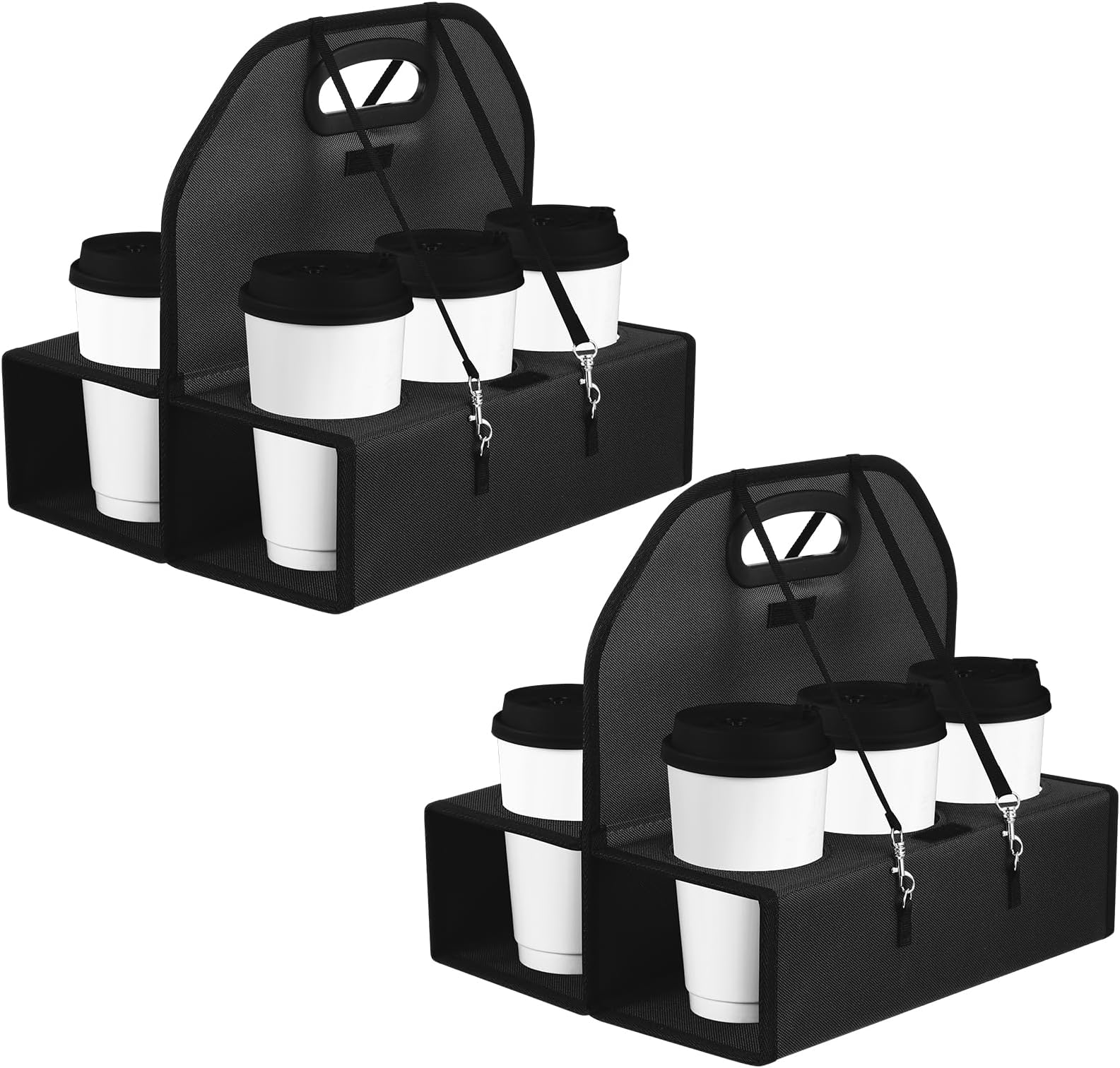 Amazon.com: Ziliny 2 Pcs Portable Drink Carrier with 6 Cup Holders ...