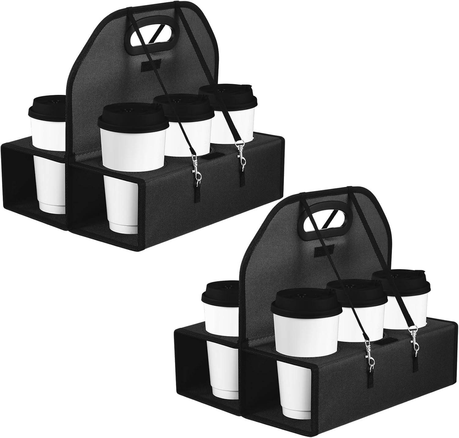 Amazon.com: Ziliny 2 Pcs Portable Drink Carrier with 6 Cup Holders ...