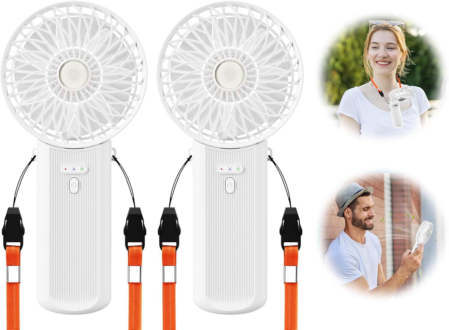 Amazon.com: ISFOFO Mini Handheld Fan 2 Pack, Portable Fan 4 Speeds ...