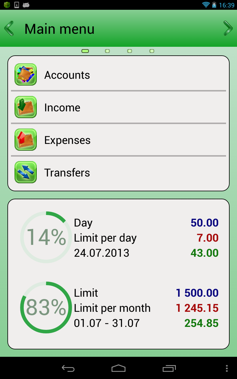 Aplicación Finance: Personal Manager en Amazon Appstore
