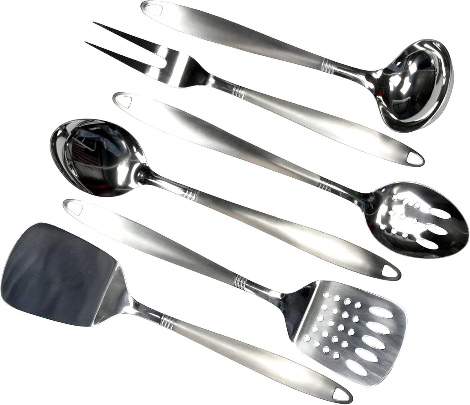 Chef Craft Select Kitchen Tool and Utensil Set, 6 Piece Set, Stainless ...
