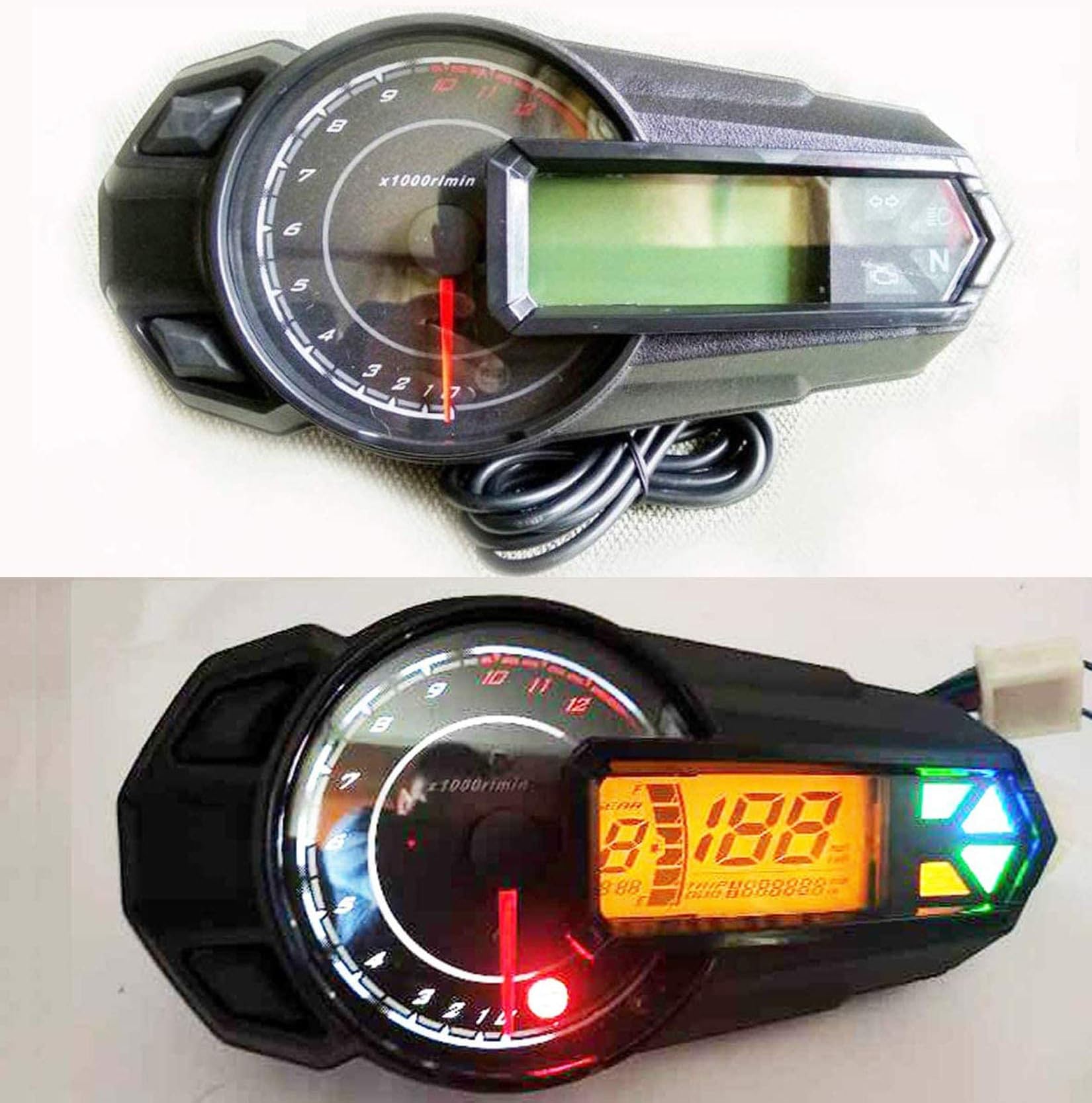 Amazon.com: SAMDO Digital Speedometer 199 Km/h 6 Gear LCD Universal ...